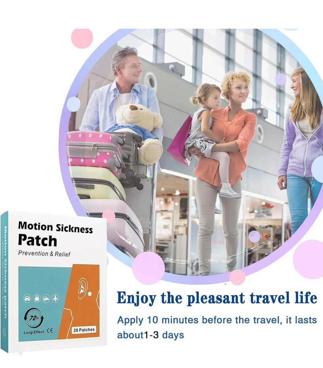 Sea Sickness Patch, 20 Count Motion Sickness Patches- Relieves Dizzine ...