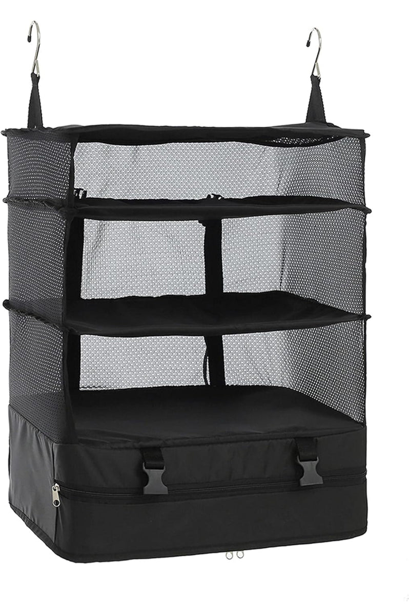 Hanging Packing Cubes Portable Closet Shelves Travel Collapsible Compr ...